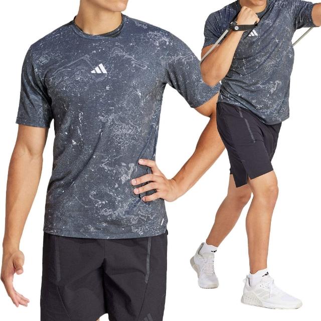 【adidas 愛迪達】Wo Pow Tee 男款 白色 圓領 修身 印花 吸濕排汗 上衣 短袖 IK9685 - momo購物網 - 好評 ...