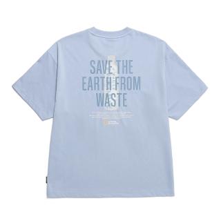 【National Geographic 國家地理】男女同款 SLOGAN 圖案短袖上衣 - 藍色(環保概念/百搭版型)-momo購物網 ...