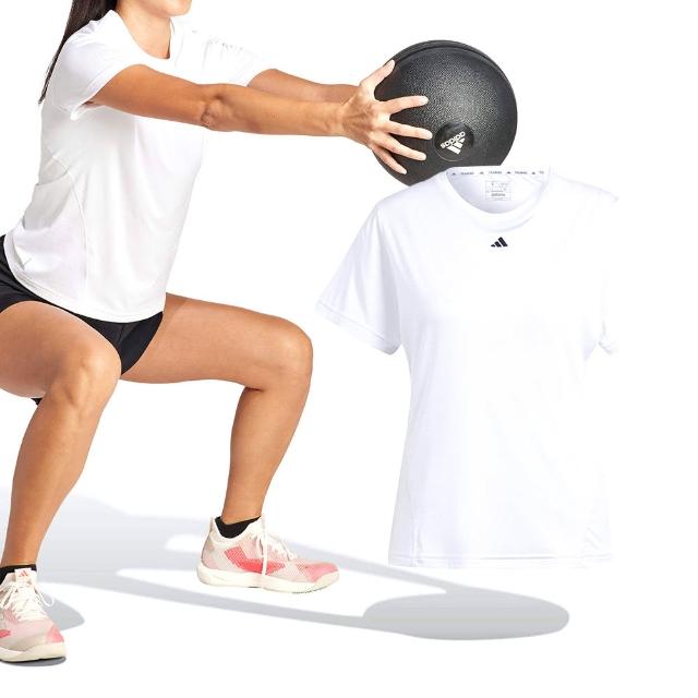 【adidas 愛迪達】Adidas WTR D4T T 女款 白色 圓領 柔軟 有彈性 吸濕排汗上衣 短袖 IT7419 - momo購物網 ...