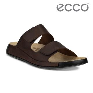 【ecco】COZMO M 科摩運動休閒皮革涼拖鞋 男鞋(陶土色 50090402667)-momo購物網 - 好評推薦 - 2026年2月