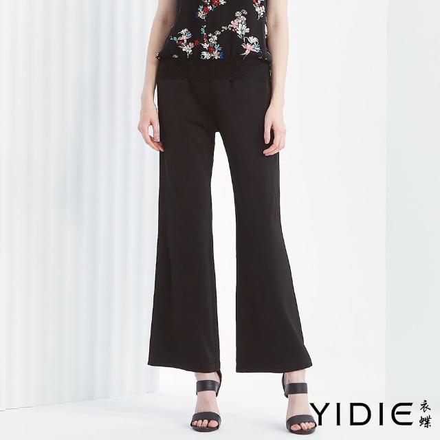 【YIDIE 衣蝶】滑面英文織帶休閒褲-黑 - momo購物網 - 好評推薦 -2024年5月