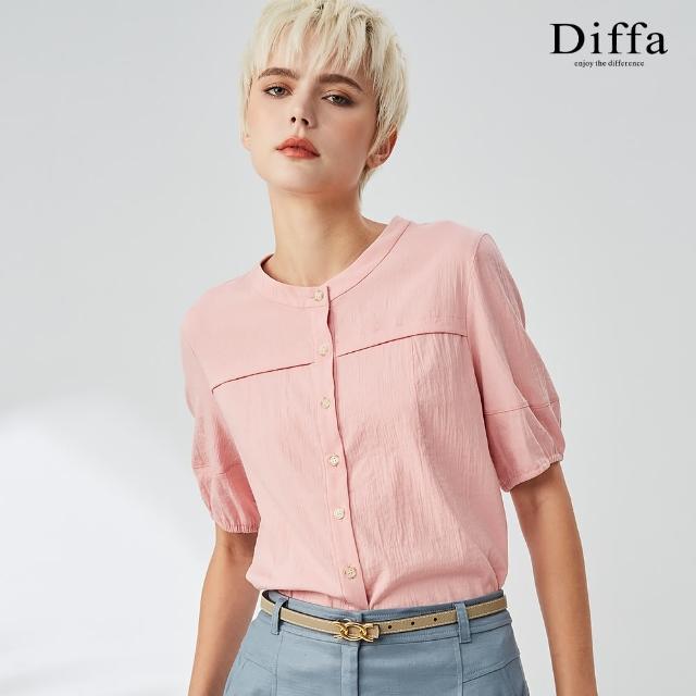 【Diffa】美型剪裁開釦設計上衣-女 - momo購物網 - 好評推薦 -2024年5月