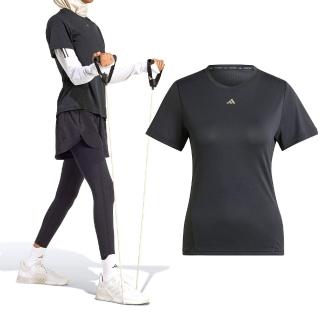 【adidas 愛迪達】D4T HIIT SC T 女款 黑色 運動 休閒 透氣 排汗 吸濕 上衣 短袖 IU1123-momo購物網 ...