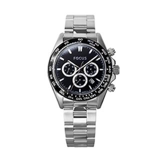 【FOCUS】Wheel of Time Watch 時光之輪系列-FC0001-88(黑圈黑面三眼不鏽鋼帶/44mm)-momo購物網 ...