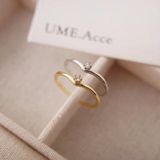 【UME.Acce】優雅V形單鑽純銀戒指(S92純銀 純銀 全純銀 純銀戒指 V形 單鑽 單鑽戒指 鑲鑽)-momo購物網 - 好評推薦 - 2025年10月