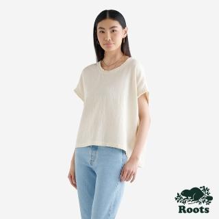 【Roots】Roots 女裝- ISLA COTTON GAUZE平織上衣(奶油色)-momo購物網 - 好評推薦 - 2025年5月