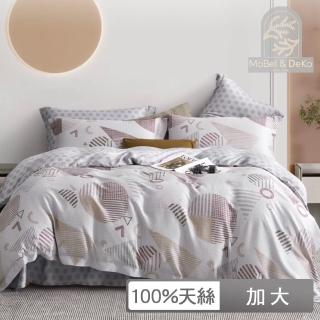 【DeKo岱珂】★獨家贈日式護腰枕1入★ 100%天絲床包兩用被四件組-雙人加大(多款印花 任選)-momo購物網 - 好評推薦 - 2025年10月