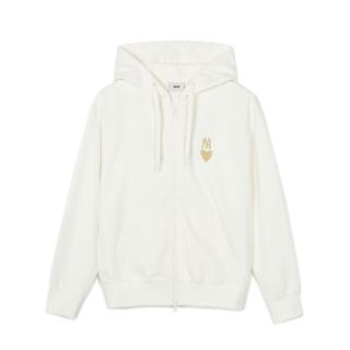【MLB】小Logo拉鍊連帽外套 Heart系列 紐約洋基隊(3ATRH0141-50CRS)-momo購物網
