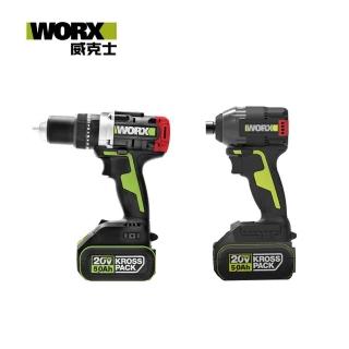 【WORX 威克士】20V 無刷鋰電衝擊起子機 + 電鑽組合 WU377+WU291D.9(WU291-4)-momo購物網 - 好評推薦 ...
