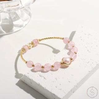 【SPANCONNY 飾品控】小黛安娜 l 粉水晶 珍珠 l 天然水晶手鍊(招桃花+愛情)-momo購物網 - 好評推薦 - 2025年6月