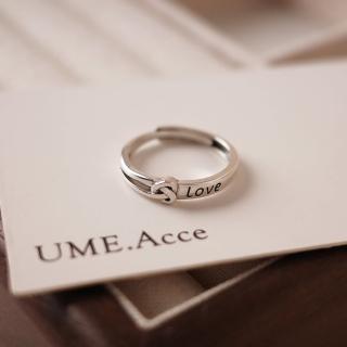 【UME.Acce】LOVE愛心打結純銀戒指(S925純銀 戒指 純銀 全純銀 純銀戒指 愛心 愛心戒指)-momo購物網 - 好評推薦 - 2025年9月