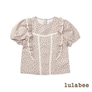 【lulabee】童裝-碎花澎袖襯衫(粉色)-momo購物網