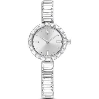 【SWAROVSKI 施華洛世奇】Matrix Bangle系列 水晶腕錶-25mm銀色(5677487)-momo購物網 - 好評推薦 ...