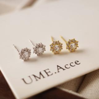 【UME.Acce】宮廷風滿鑽純銀耳環(純銀 S925純銀 耳環 純銀耳環 鑲鑽 貼耳耳環)-momo購物網 - 好評推薦 - 2025年10月