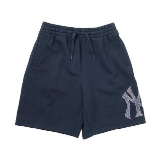 【MLB】運動休閒短褲 Monogram系列 紐約洋基隊(3ASPM0244-50BKS)-momo購物網