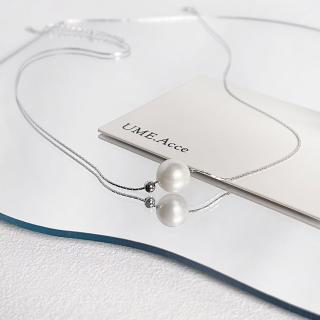 【UME.Acce】珍珠蛇骨鍊純銀項鍊(S925純銀 項鍊 純銀 全純銀 純銀項鍊 珍珠 珍珠項鍊 蛇骨鍊)-momo購物網 - 好評推薦 - 2025年6月