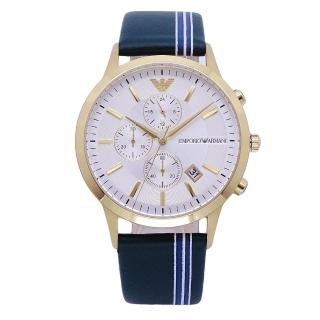 【EMPORIO ARMANI】ARMANI 俠客菁英時尚優質三眼計時優質腕錶-金+綠色-AR11233-momo購物網 - 好評推薦 ...