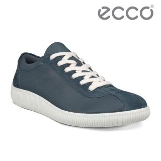 【ecco】SOFT ZERO 柔酷零點復古保齡球皮革休閒鞋 男鞋(藍灰色 53775458005)-momo購物網 - 好評推薦 - 2025年1月