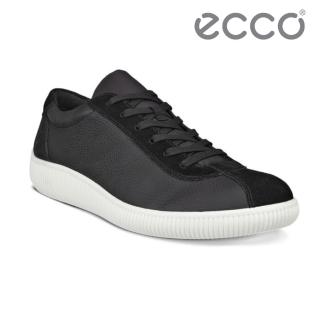 【ecco】SOFT ZERO 柔酷零點復古保齡球皮革休閒鞋 男鞋(黑色 53775451052)-momo購物網 - 好評推薦 - 2026年1月