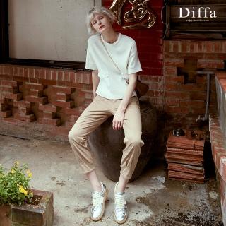 【Diffa】腰部抽繩褲口車褶設計長褲-女-momo購物網 - 好評推薦 - 2024年9月