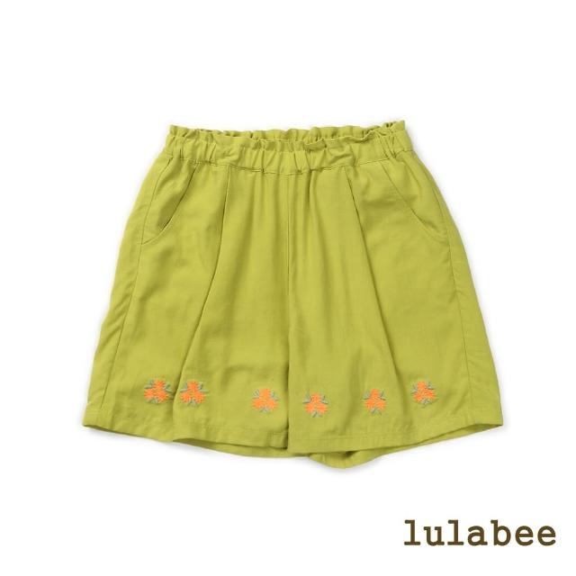 【lulabee】童裝-刺繡小花縫摺短褲(檸檬綠) - momo購物網 - 好評推薦 -2024年8月