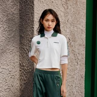 【adidas 愛迪達】短版短袖 POLO衫 女 - Originals IX3555-momo購物網