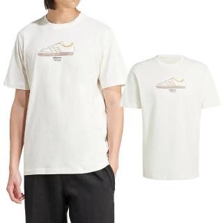 【adidas 愛迪達】TS Sport 3 男款 米白色 圓領 運動 休閒 三葉草 印花 塗鴉 上衣 短袖 IZ2573-momo購物網 ...