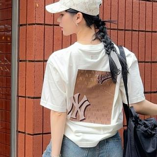 【MLB】短袖T恤 Monogram系列 紐約洋基隊(3ATSM0344-50CRS)-momo購物網