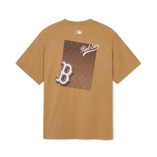 【MLB】短袖T恤 Monogram系列 波士頓紅襪隊(3ATSM0344-43BGS)-momo購物網