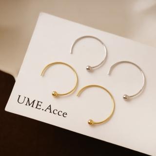 【UME.Acce】C型圓珠純銀耳環(S925純銀 S925純銀耳環 純銀 純銀耳環 圓珠耳環 C型耳環)-momo購物網 - 好評推薦 - 2025年9月