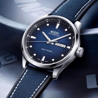 【MIDO 美度】預Multifort 先鋒M系列腕錶 藍色直紋橡膠帶款42㎜ M6(M038.430.17.041.00)-momo購物網 ...