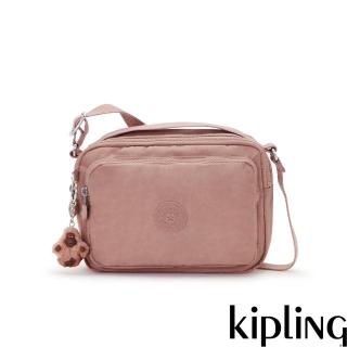 【KIPLING官方旗艦館】乾燥藕粉色前袋拉鍊側肩包-COLETA-momo購物網