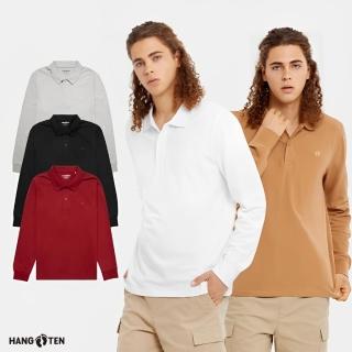【Hang Ten】男裝-經典休閑長袖POLO衫(多色選)-momo購物網 - 好評推薦 - 2026年6月