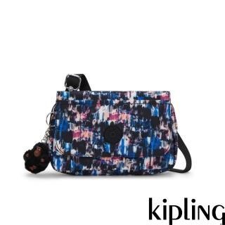 【KIPLING官方旗艦館】黑底印花小巧側肩隨身包-AVERILL-momo購物網