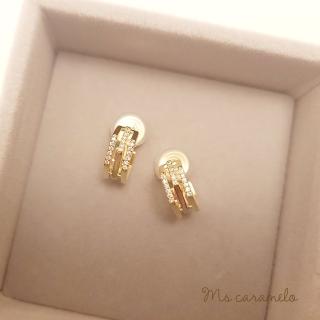 【焦糖小姐 Ms caramelo】夾式耳環(鋯石耳環)-momo購物網 - 好評推薦 - 2025年12月