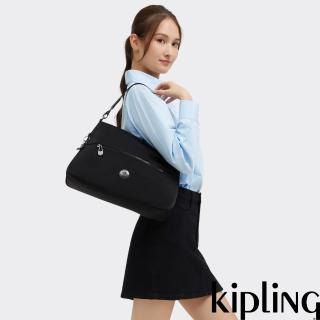 【KIPLING官方旗艦館】經典百搭黑手提肩背兩用包-POLLIE M-momo購物網