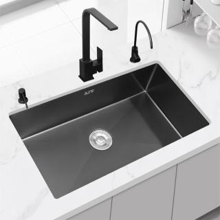 【LEZUN 樂尊】304 不銹鋼黑色納米水槽45*40(水槽 廚房水槽 洗菜盆)-momo購物網 - 好評推薦 - 2025年7月