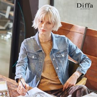 【Diffa】時尚刷色牛仔外套-女(丹寧)-momo購物網 - 好評推薦 - 2024年9月