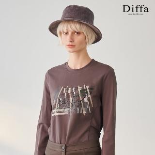 【Diffa】精緻印花圖案設計針織衫-女-momo購物網 - 好評推薦 - 2024年9月