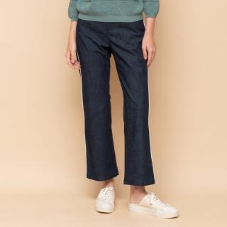 【perng yuh 芃諭名品】俐落自在 學院配色 直筒牛仔褲(2024 AW Collection｜3C秋冬新品上市)-momo購物網 ...