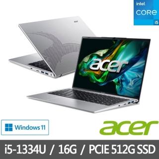 【Acer 宏碁】特仕版 14吋輕薄筆電(Aspire Lite/AL14-52M-54QL/i5-1334U/8G+8G/512G SDD ...