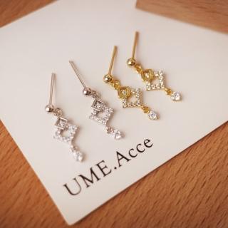 【UME.Acce】法式幾何鑲鑽純銀耳環(S925純銀 耳環 純銀 全純銀 純銀耳環 幾何 幾何耳環 鑲-momo購物網 - 好評推薦 - 2025年9月