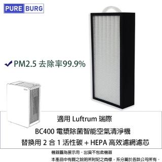【PUREBURG】適用Luftrum 瑞際BC400智能空氣清淨機 副廠替換用2合1活性碳HEPA濾網-momo購物網 - 好評推薦 - 2025年12月
