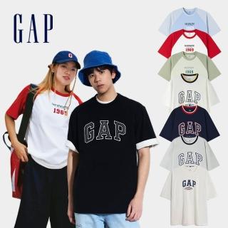 【GAP】男女款 Logo純棉圓領短袖T恤-多款任選(892185&608929&465443&548094)-momo購物網