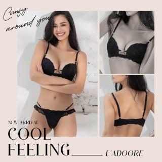 【L’adoore 蕾朵兒】冰霸BRA 蕾絲涼感無鋼圈成套內衣-黑(涼感 集中 爆乳 無鋼圈 性感 清爽 透氣 美胸)-momo購物網 - 好評推薦 - 2025年1月