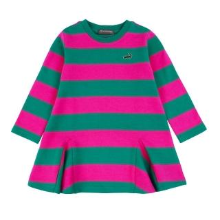 【Crocodile Junior 小鱷魚童裝】『小鱷魚童裝』撞色條紋小洋裝(產品編號 :C66393-10 小童款)-momo購物網 ...