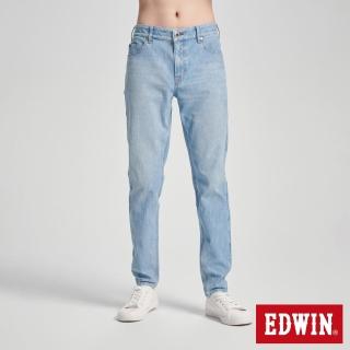 【EDWIN】男裝 加大碼 JERSEYS 迦績 自然修身丹寧錐形褲(重漂藍)-momo購物網