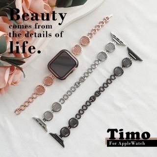 【Timo】Apple Watch 圓形浪紋不鏽鋼金屬錶帶-momo購物網 - 好評推薦 - 2025年10月