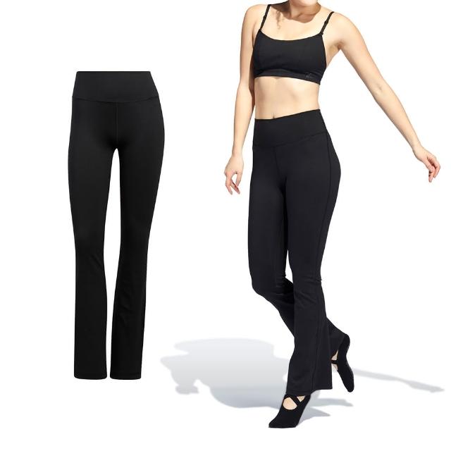 【adidas 愛迪達】Yo Sto Flared 女款 黑色 喇叭緊身 運動 長褲 H64194 - momo購物網 - 好評推薦 -2024年9月