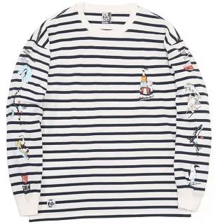 【CHUMS】CHUMS 休閒 Oversized Utah Tours L/S T-Shirt長袖上衣 白/深藍 男 女 ...